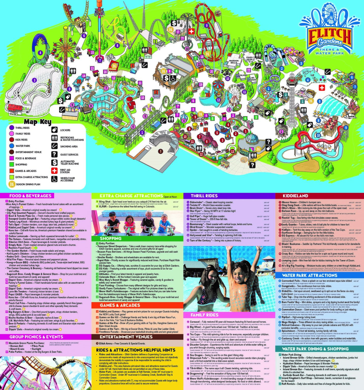 Park Map - Elitch Gardens