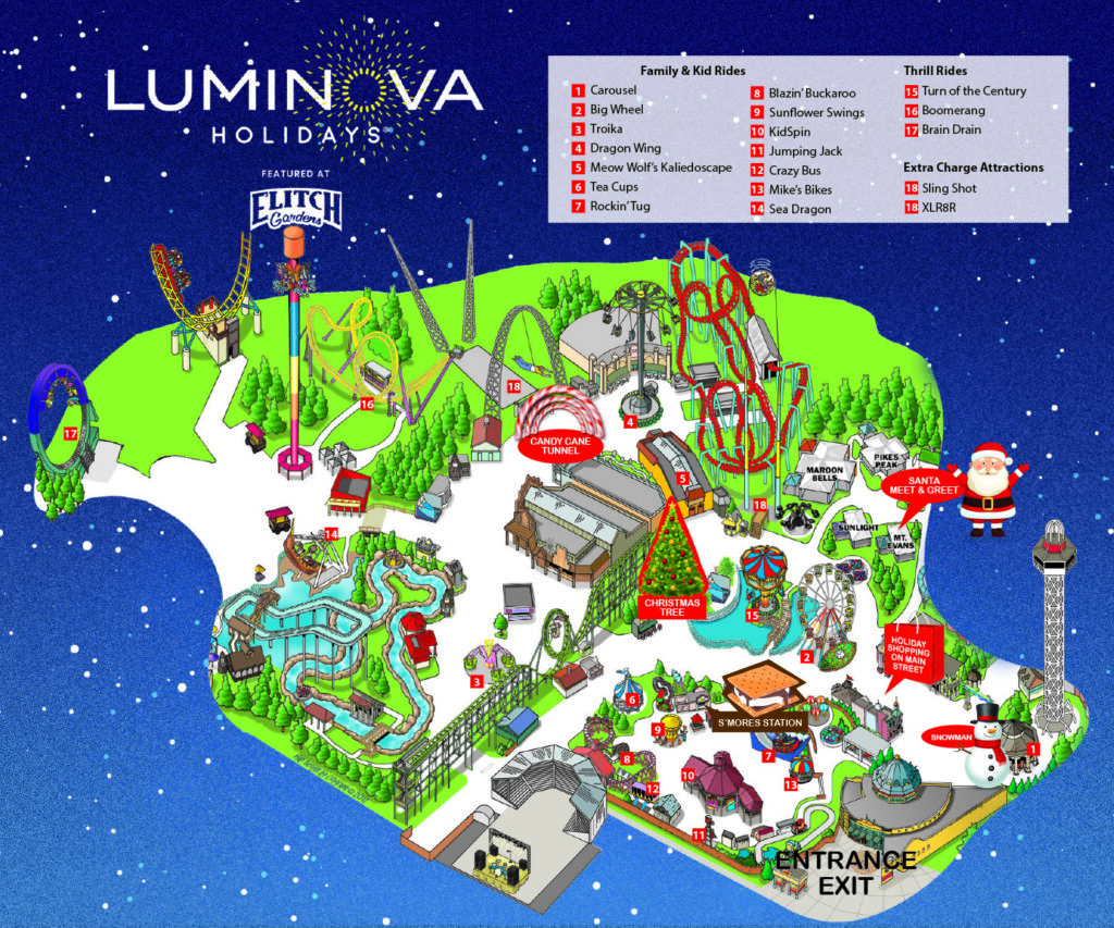 Park Map - Elitch Gardens